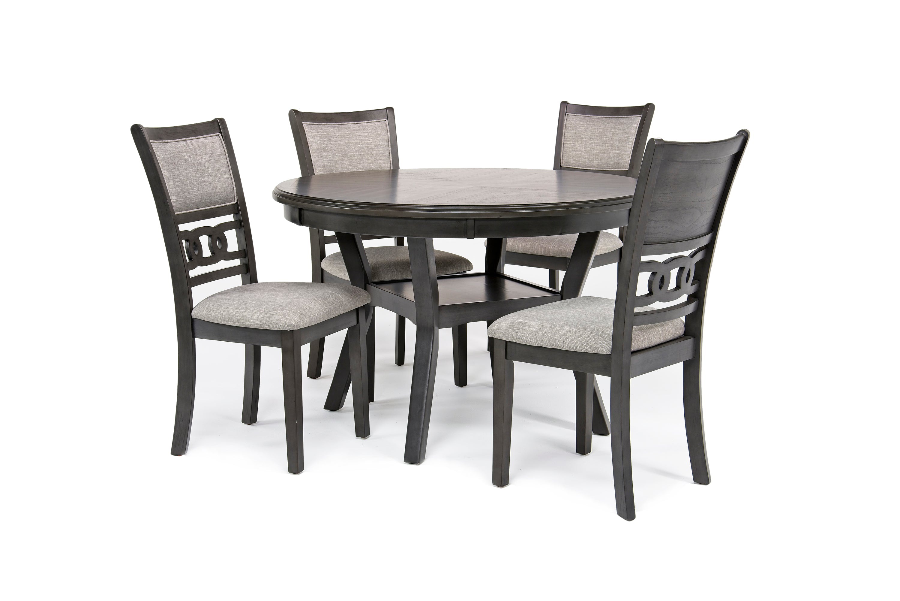 Everwood Round Dining Table Set Four Chairs – attalee